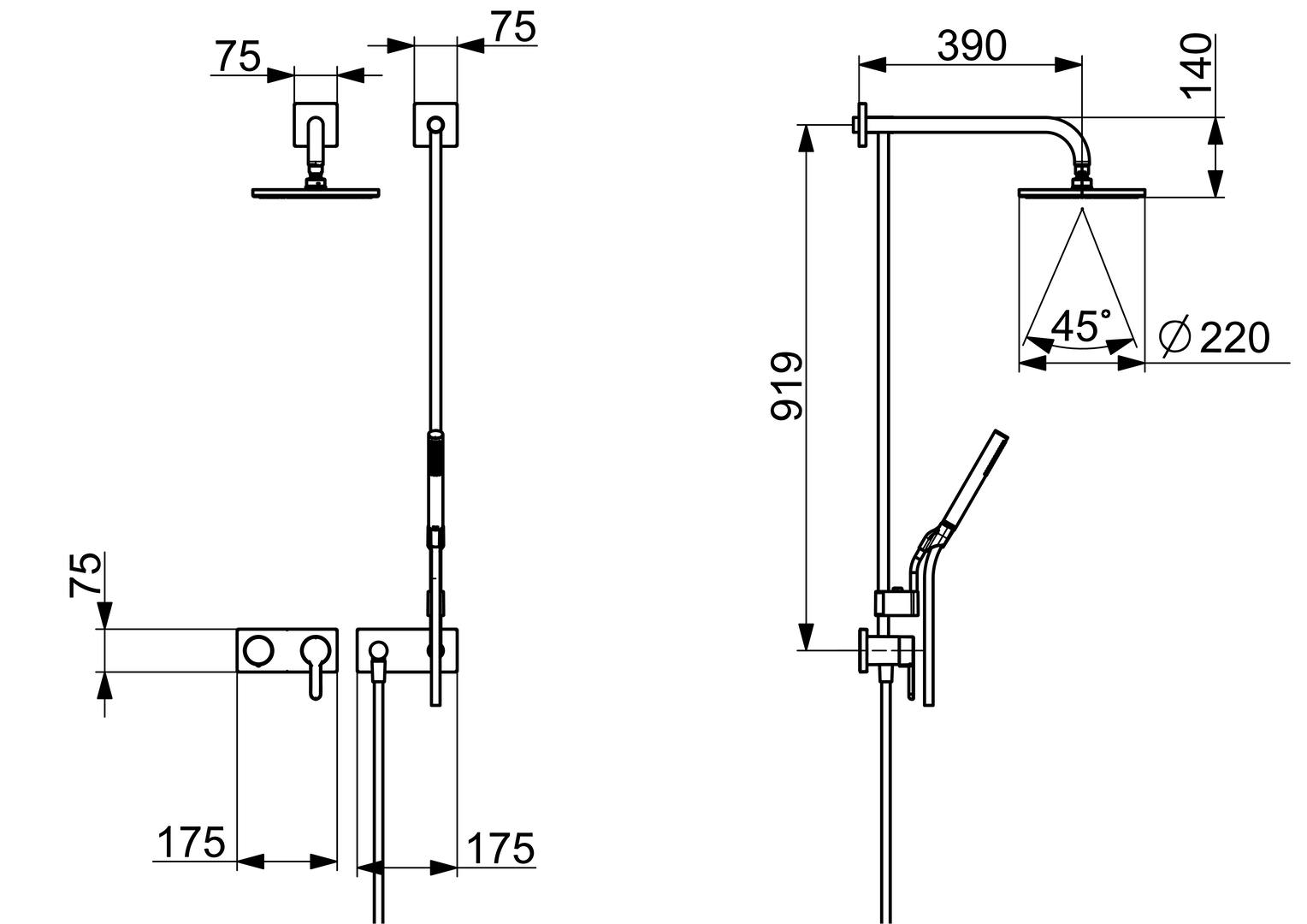 44870031 | Cover part for shower faucet | HANSADESIGNO Style | HANSA