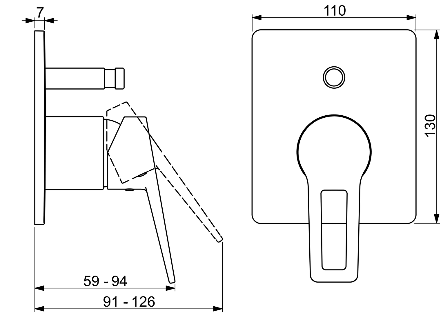 49769005 | Cover part for bath and shower faucet | HANSATWIST | HANSA