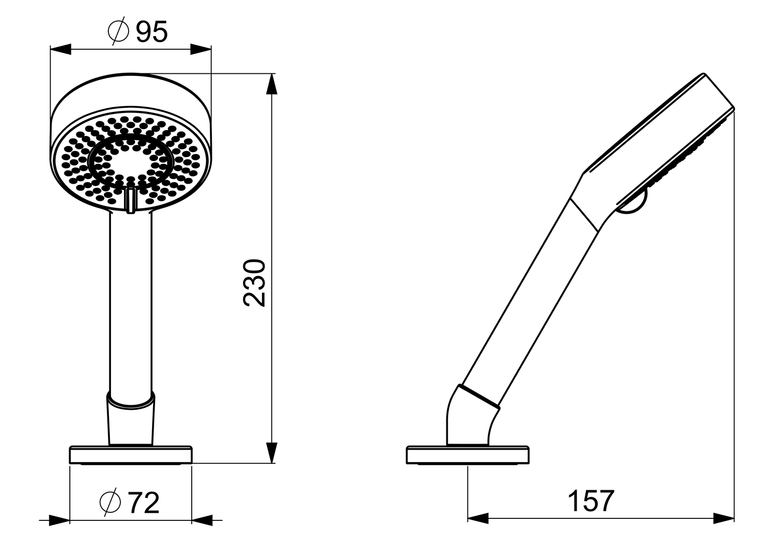 04099140 | Hand shower set | HANSABASICJET | HANSA