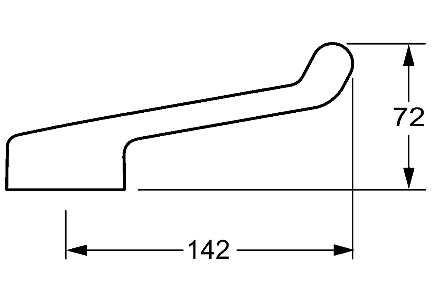 02460002 | Long lever, L=142 | HANSAMEDIPRO | HANSA