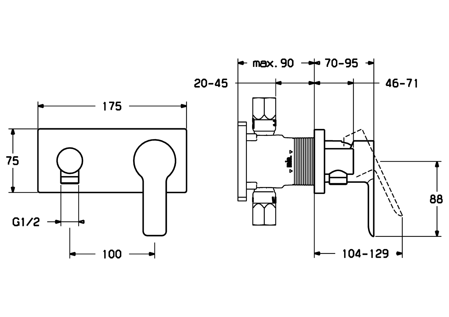 44549503 | Cover part for shower faucet | HANSALIGNA | HANSA