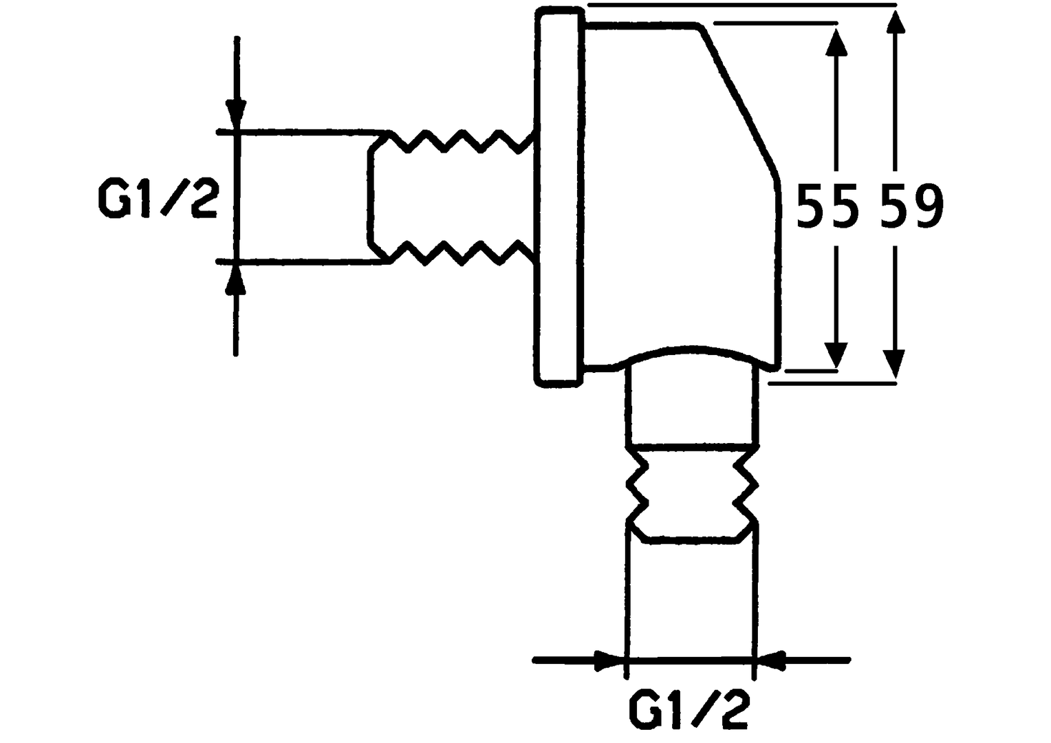 52520100 | Wall coupling for shower hose | HANSA | HANSA