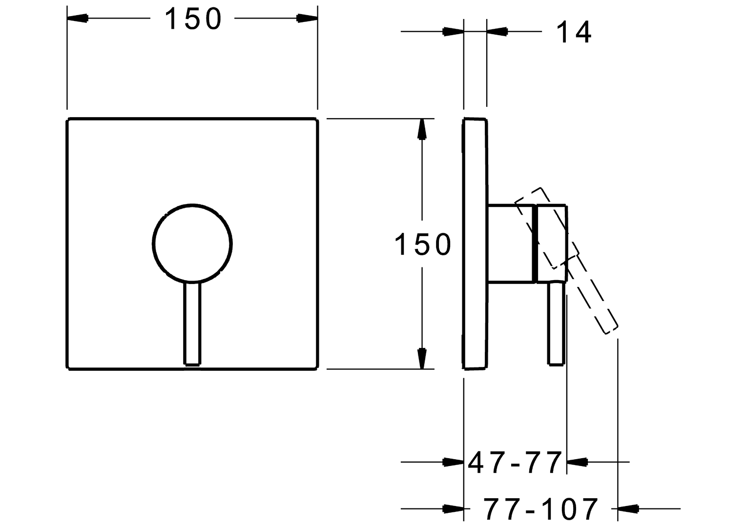 81109573 | Cover part for shower faucet | HANSADESIGNO | HANSA
