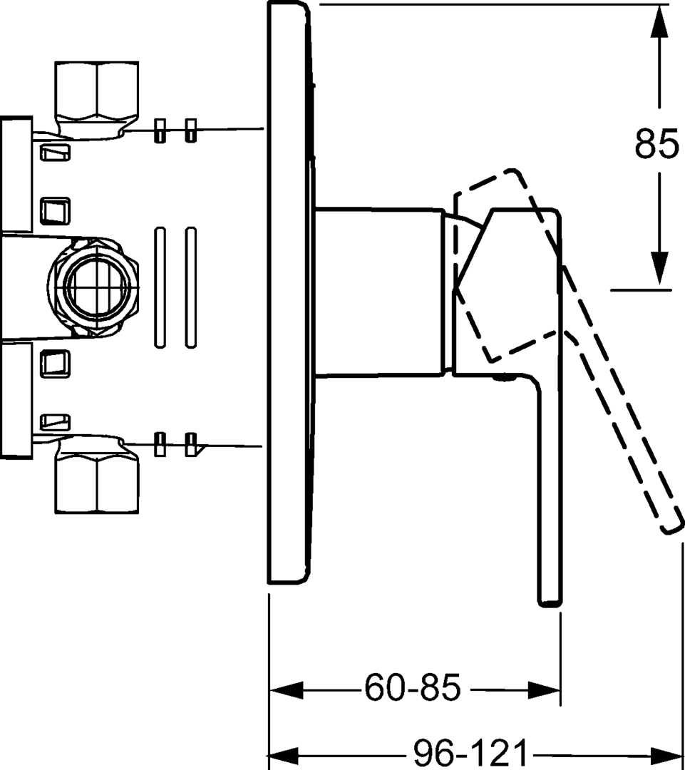 43869573 | Cover part for shower faucet | HANSARONDA | HANSA