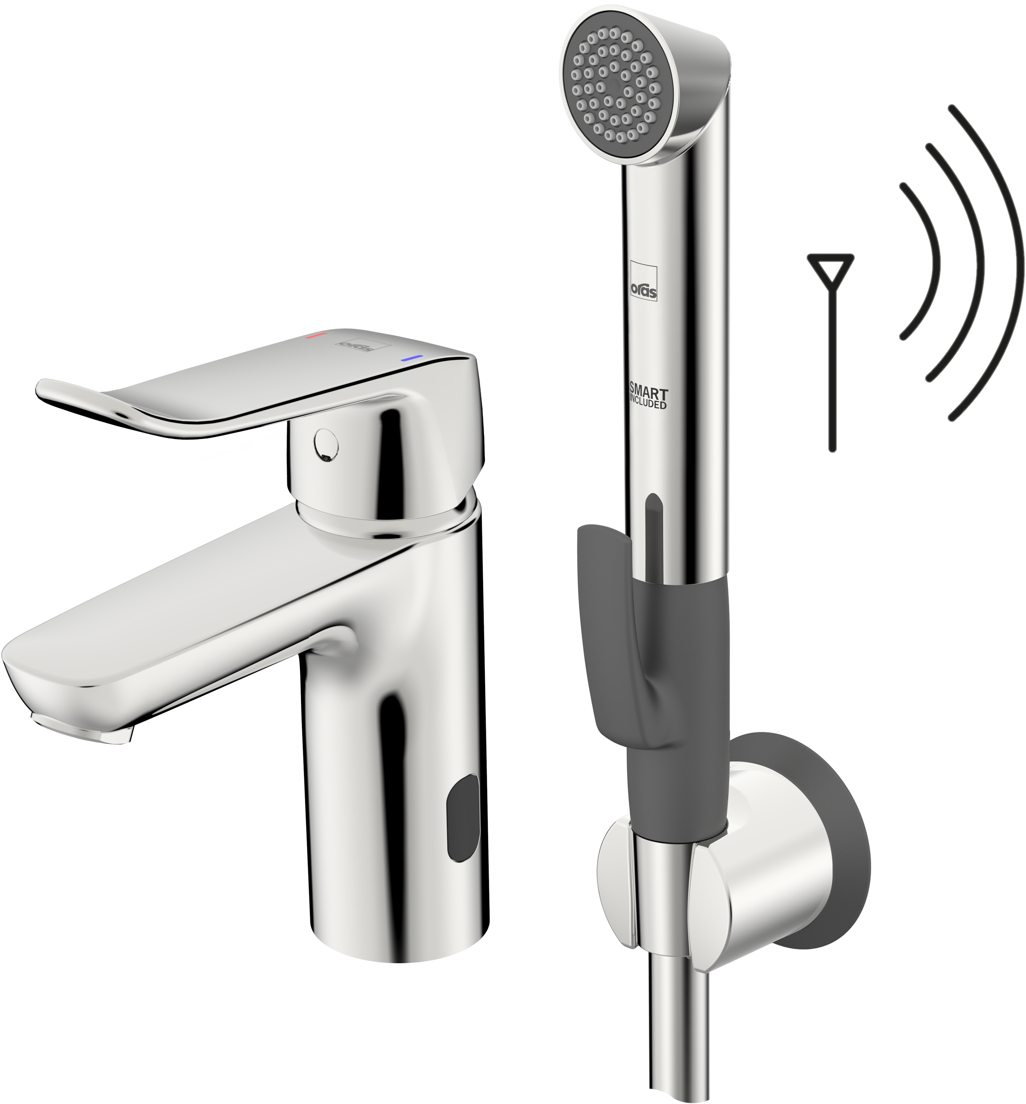 5705FQ | Washbasin faucet, 3 V, non-Bluetooth | Oras Care Hybrid | Oras