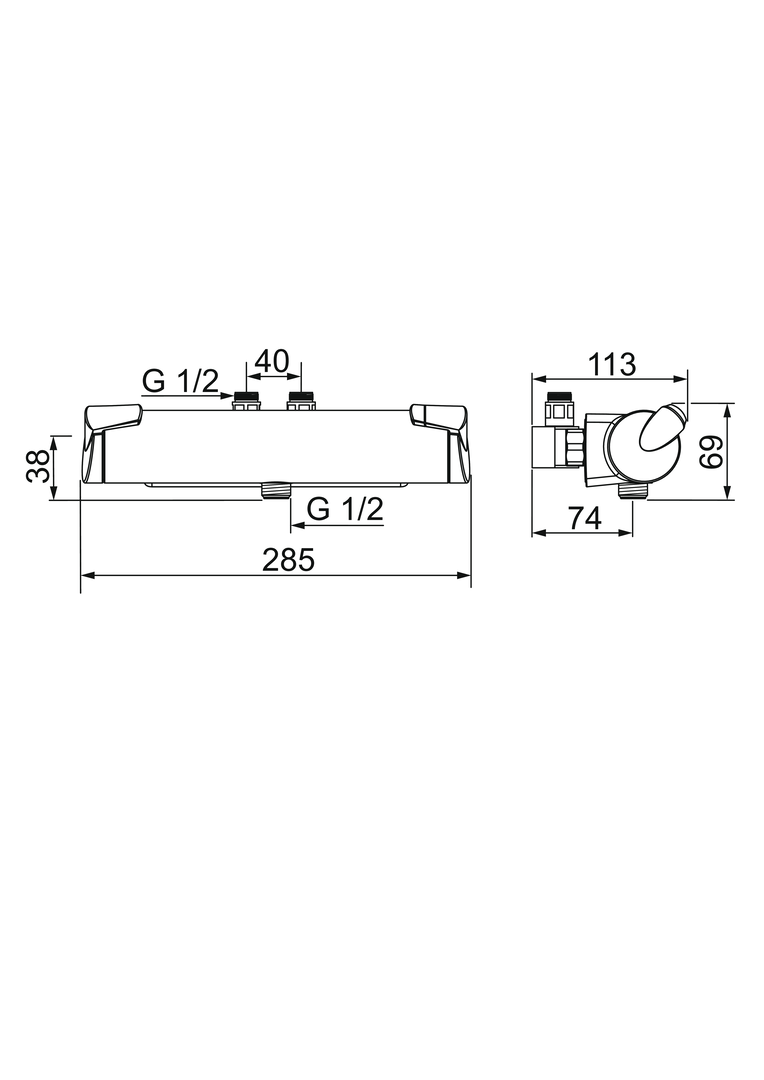 7151 | Shower faucet, 40cc | Oras Optima | Oras