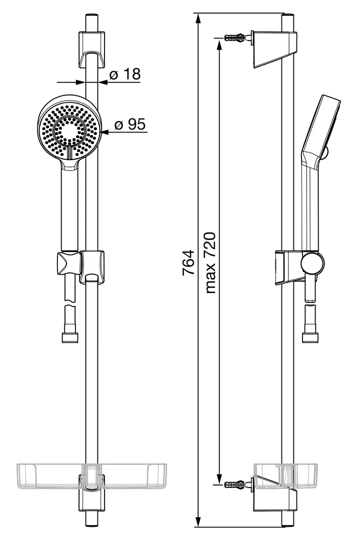 544 | Shower set | Oras Apollo | Oras
