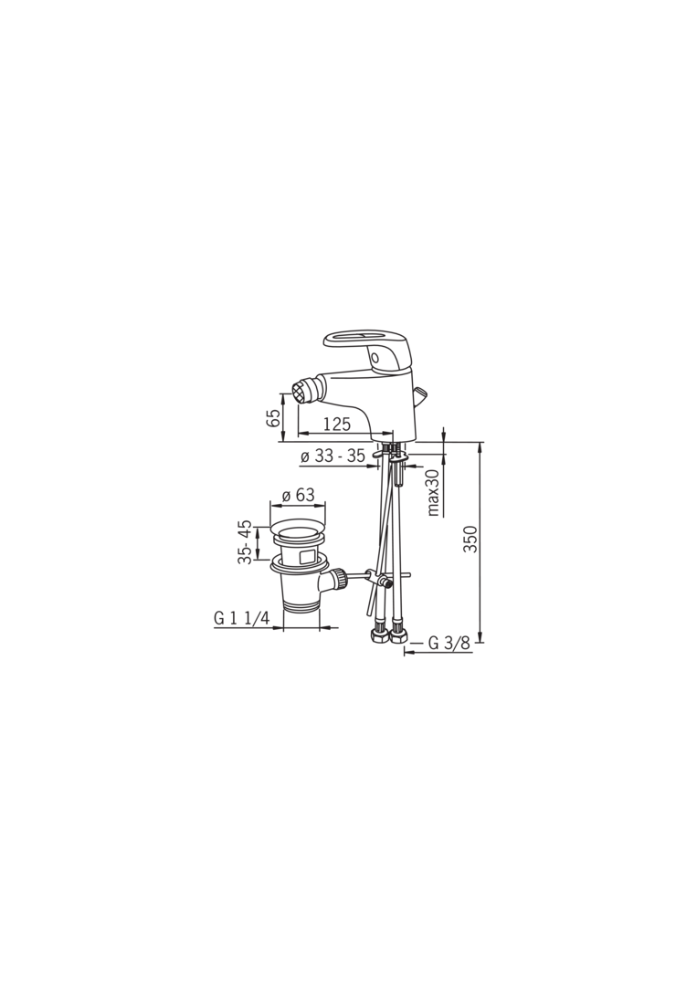 1018F | Bidet faucet | Oras Safira | Oras
