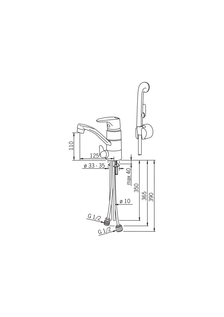 1814 | Washbasin faucet with washing machine valve | Oras Vega | Oras