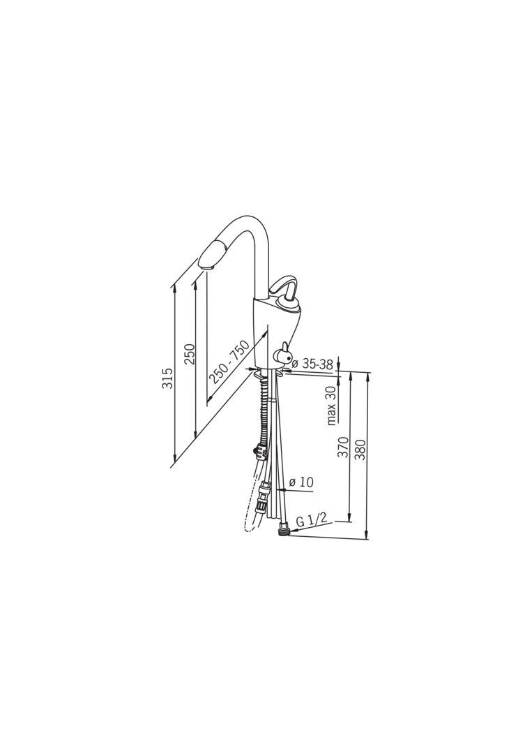 5932 | Keittiöhana, jossa pesukoneventtiili | Oras Aventa | Oras
