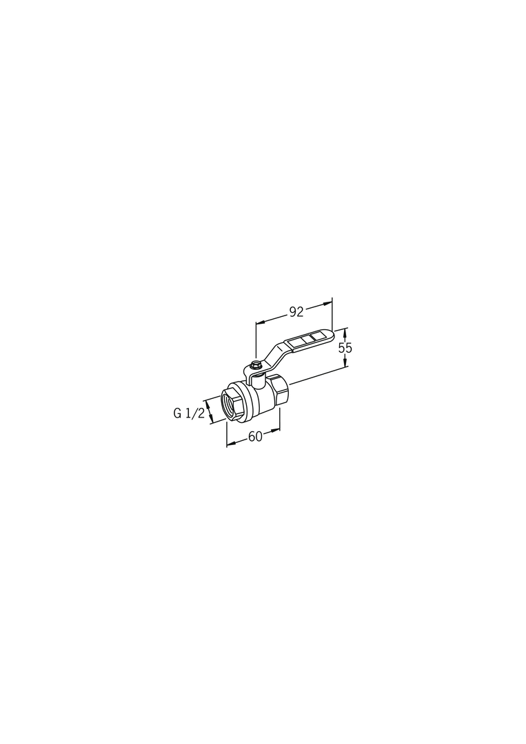 400015 | Ball valve, DN15, PN25, G1/2 | Oras | Oras