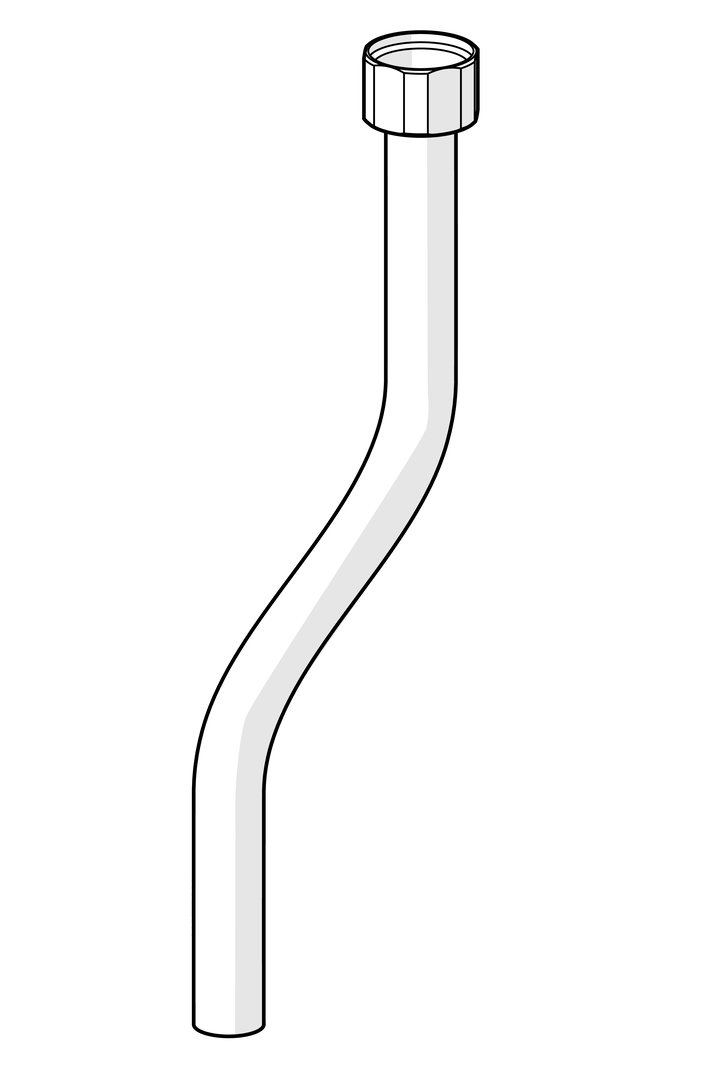 561306 | Flush pipe, L=375, G3/4, offset 80 | Oras | Oras