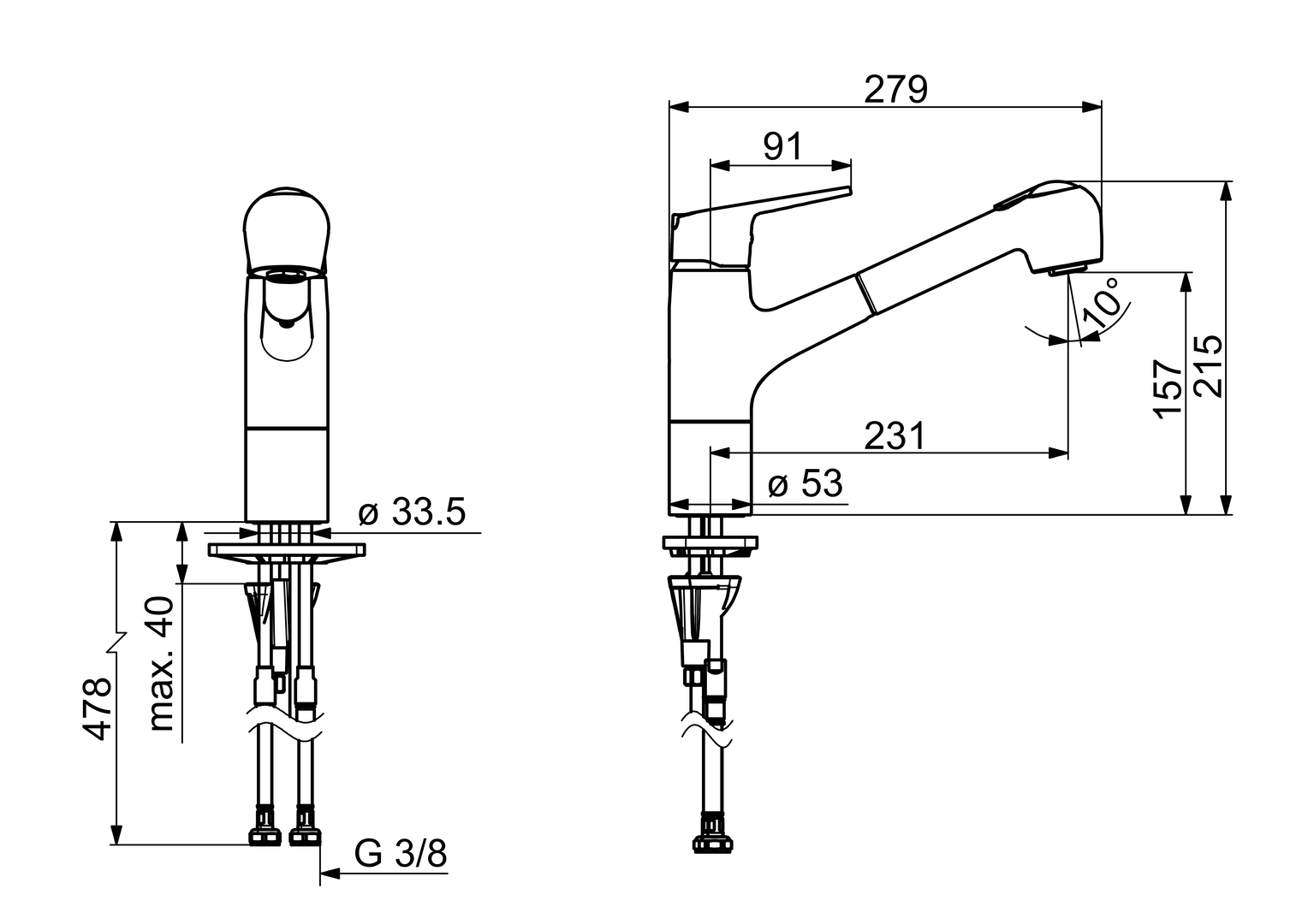 1832FG | Keittiöhana | Oras Vega Comfort | Oras