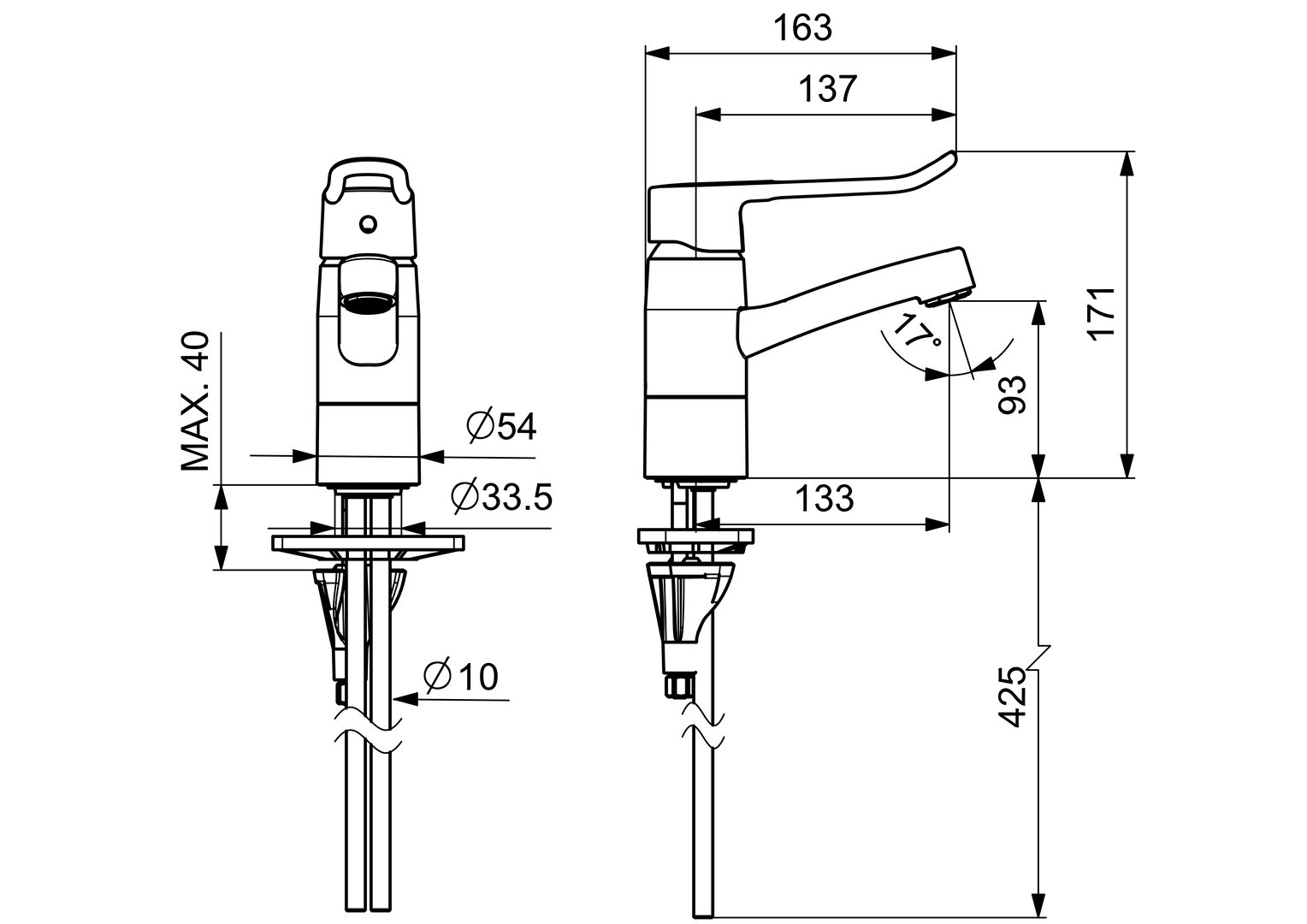 5615 | Washbasin faucet | Oras Clinica | Oras