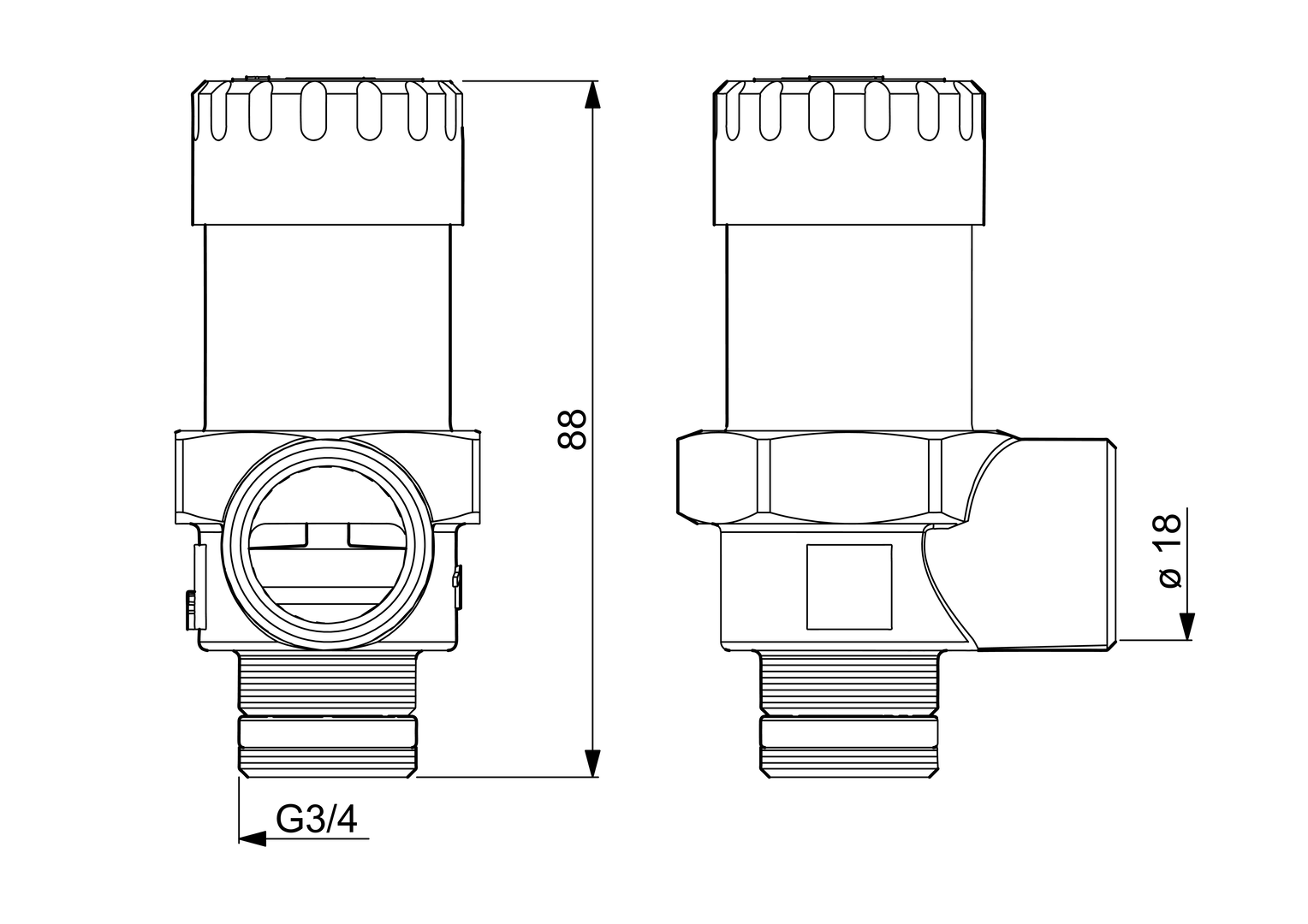 430200 | Safety valve, DN20, 10bar | Oras | Oras