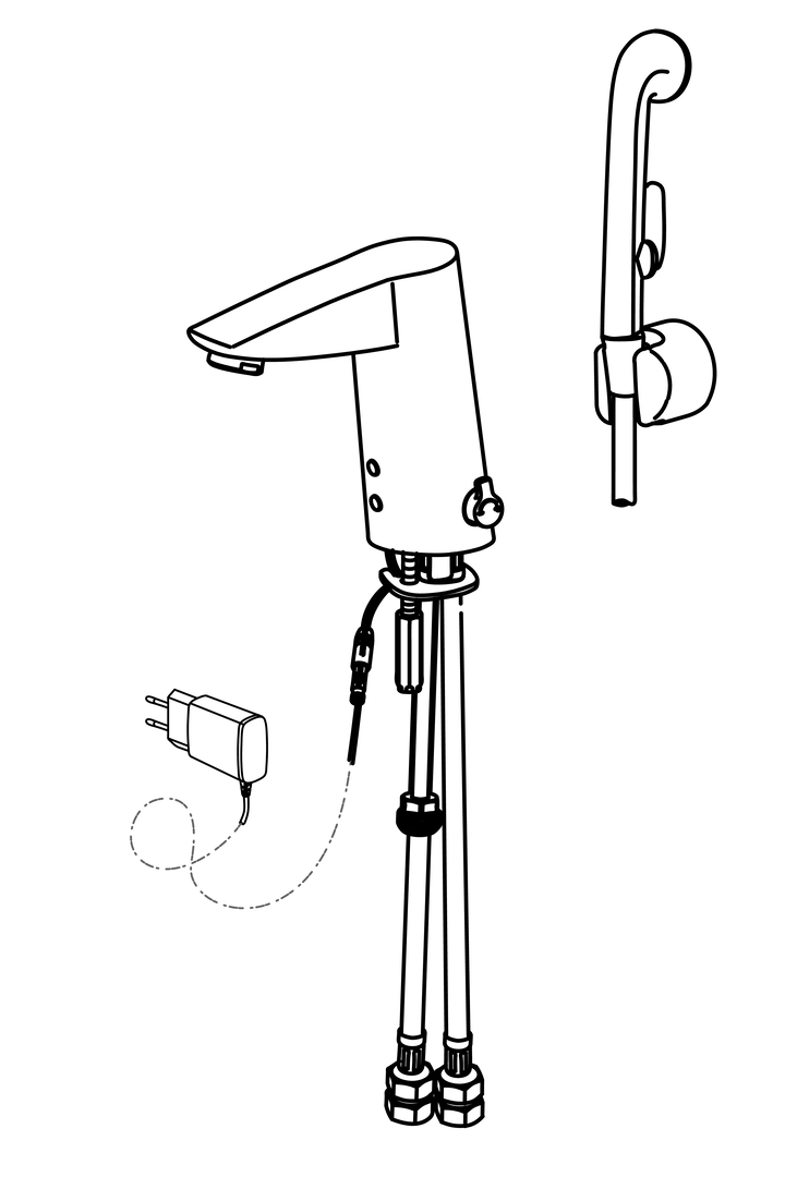2826FT | Bateria umywalkowa, 230/12 V | Oras Cubista | Oras