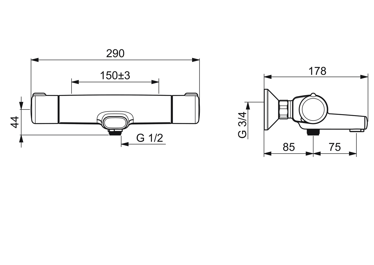 7462G-33 | Suihkuhana juoksuputkella | Oras Nova ECO | Oras