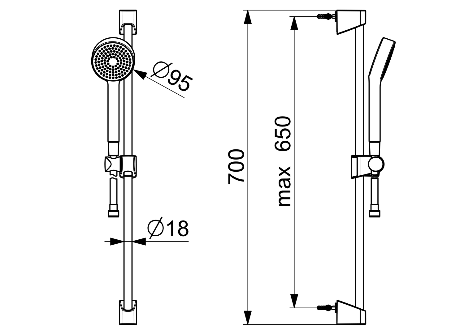 523 | Shower set | Oras Apollo | Oras