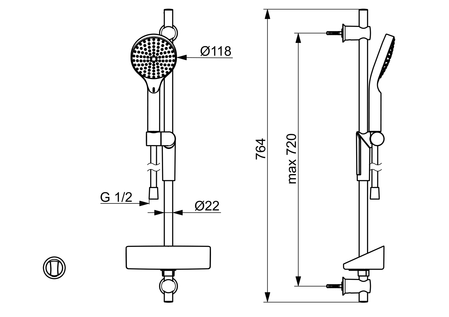 420 | Shower set, Bluetooth | Oras Hydractiva Digital | Oras