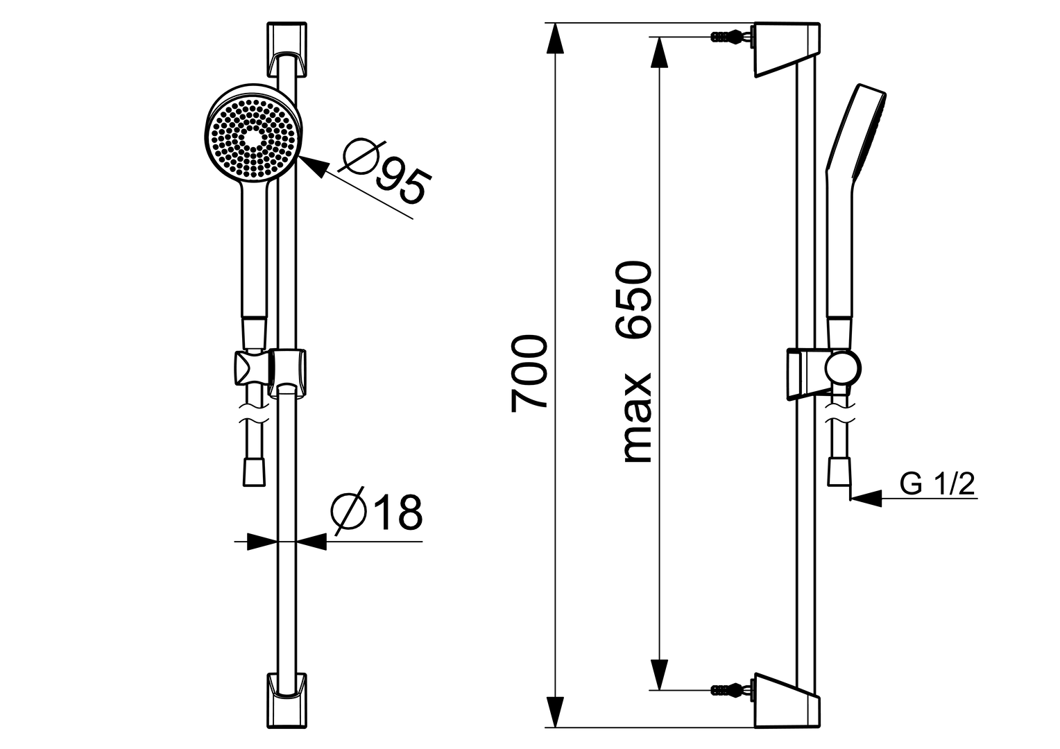 523 | Shower set | Oras Apollo | Oras