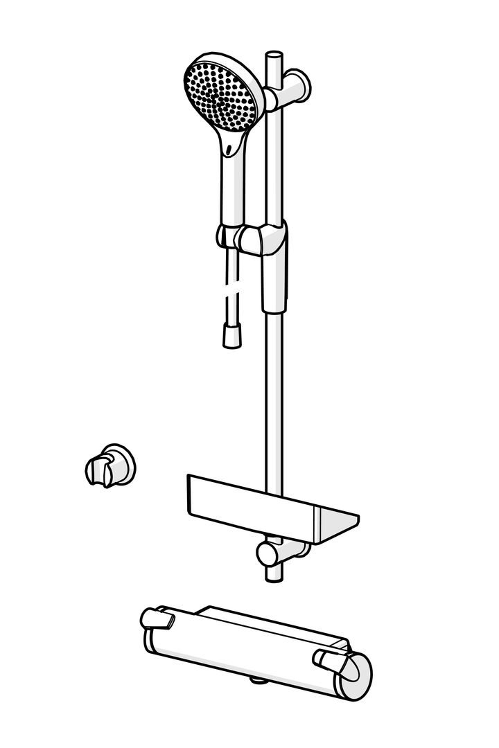 7106 | Shower faucet bundle | Oras Optima Digital | Oras