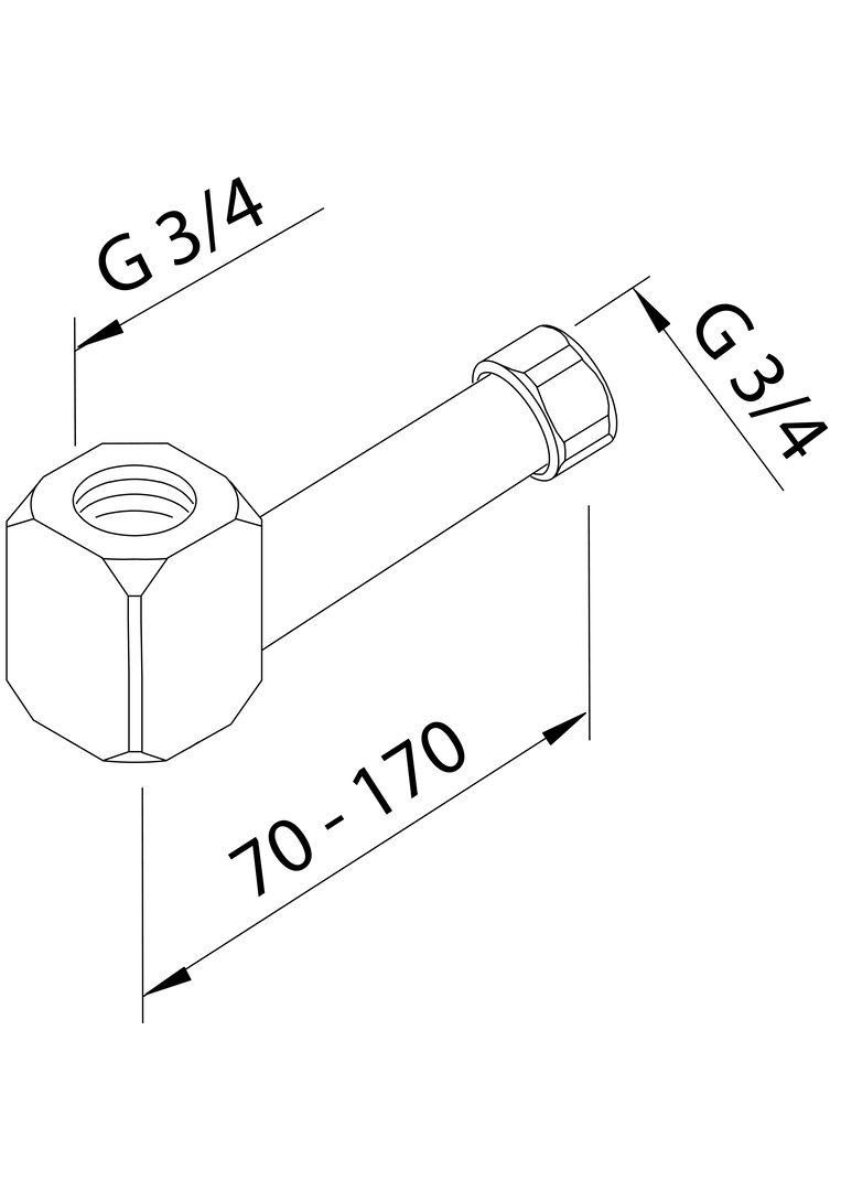 237116 | Coupling for overhead shower pipe | Oras | Oras