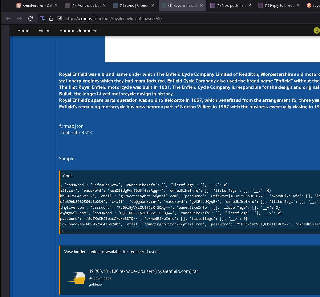 Royal Enfield's Cybersecurity Hit: Extensive Data Breach Discovered | InsecureWeb