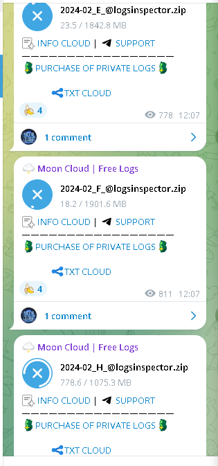 Alert: 2024-02_H_@logsinspector Compromised by #mooncloud | InsecureWeb