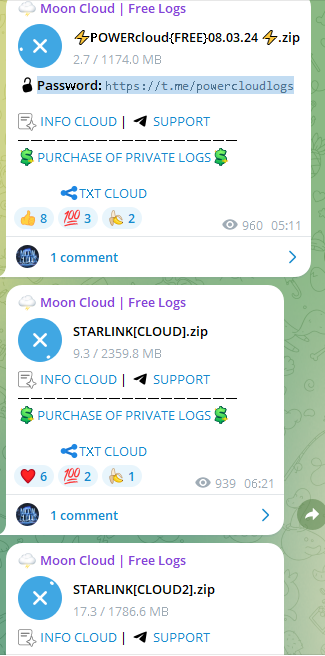 STARLINK[CLOUD2]0803 Breach: 1.74GB Data Compromised by #Mooncloud | InsecureWeb