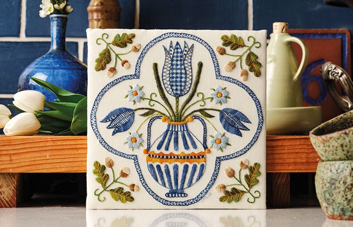News - Delft Tulip Tile by Margaret Light - Inspirations Studios