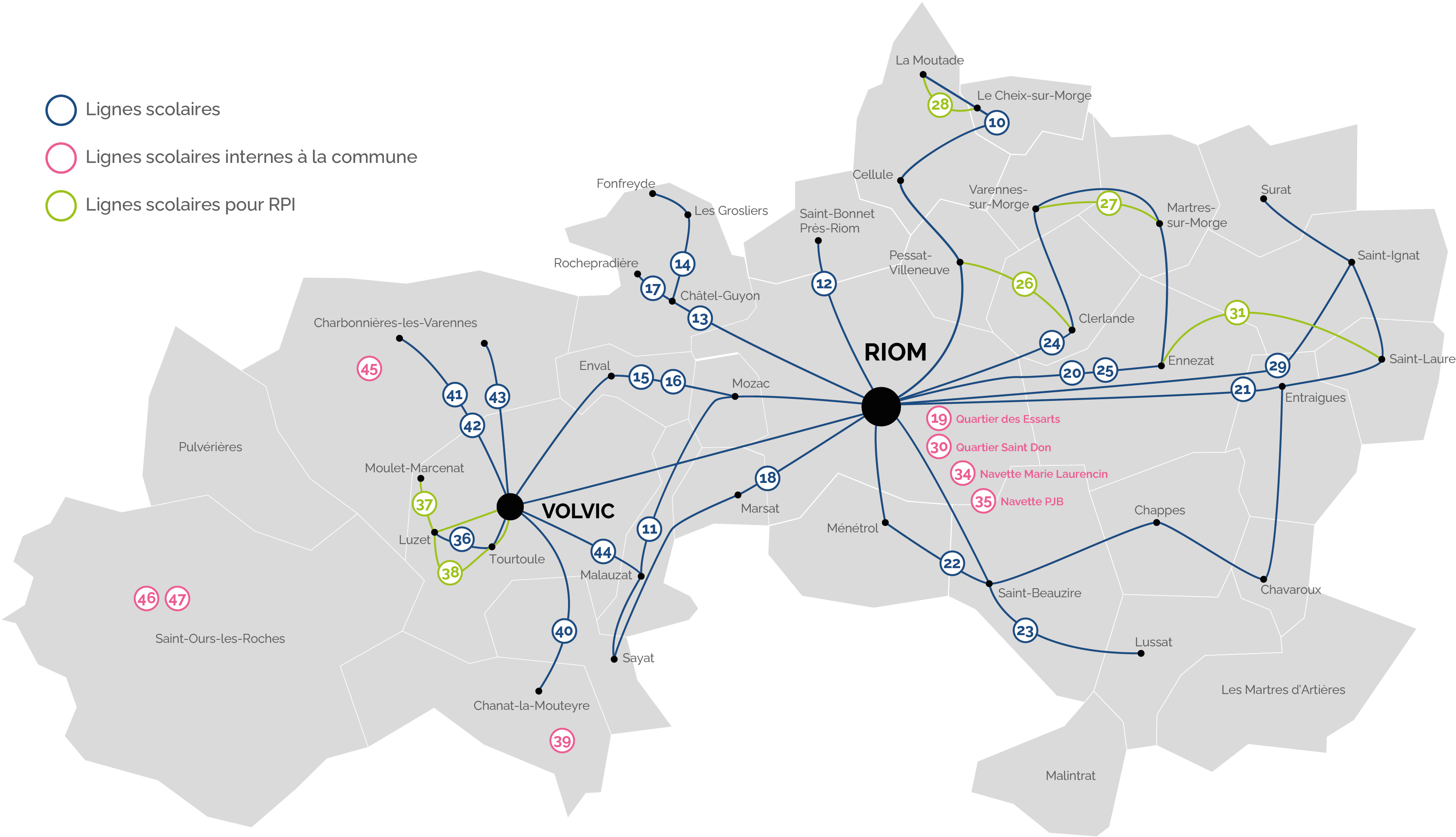 Horaires et circuits scolaires - Riom