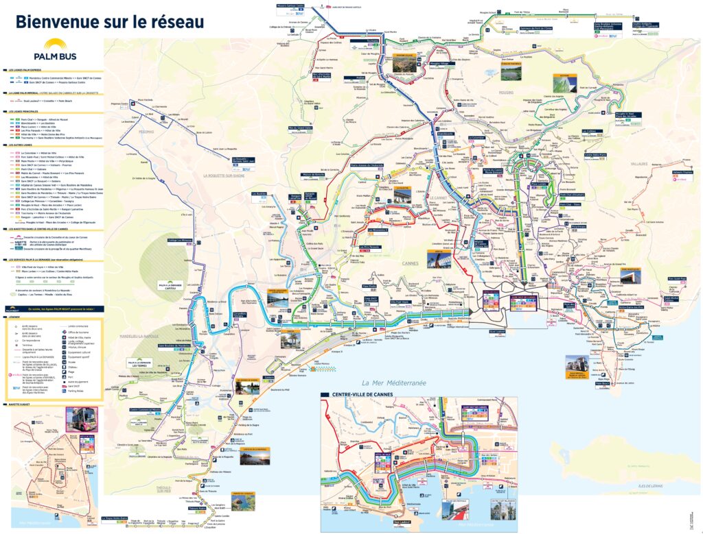 Plans du réseau Palm Bus - Palm déplacements