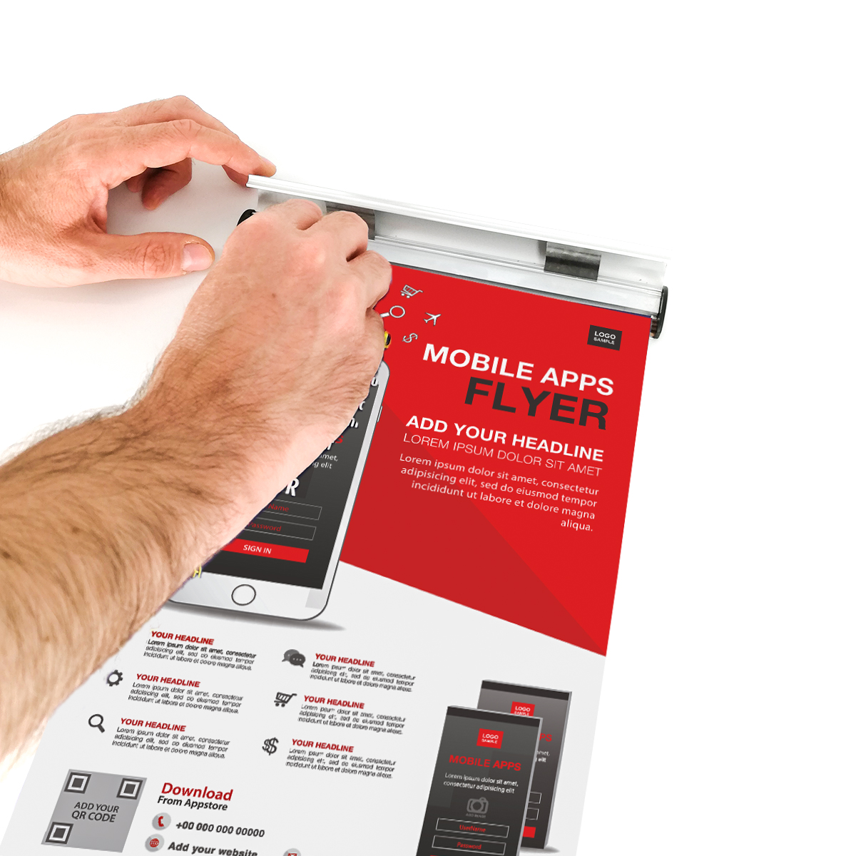 Poster Hanger Click, JJ DISPLAYS, 1200 mm