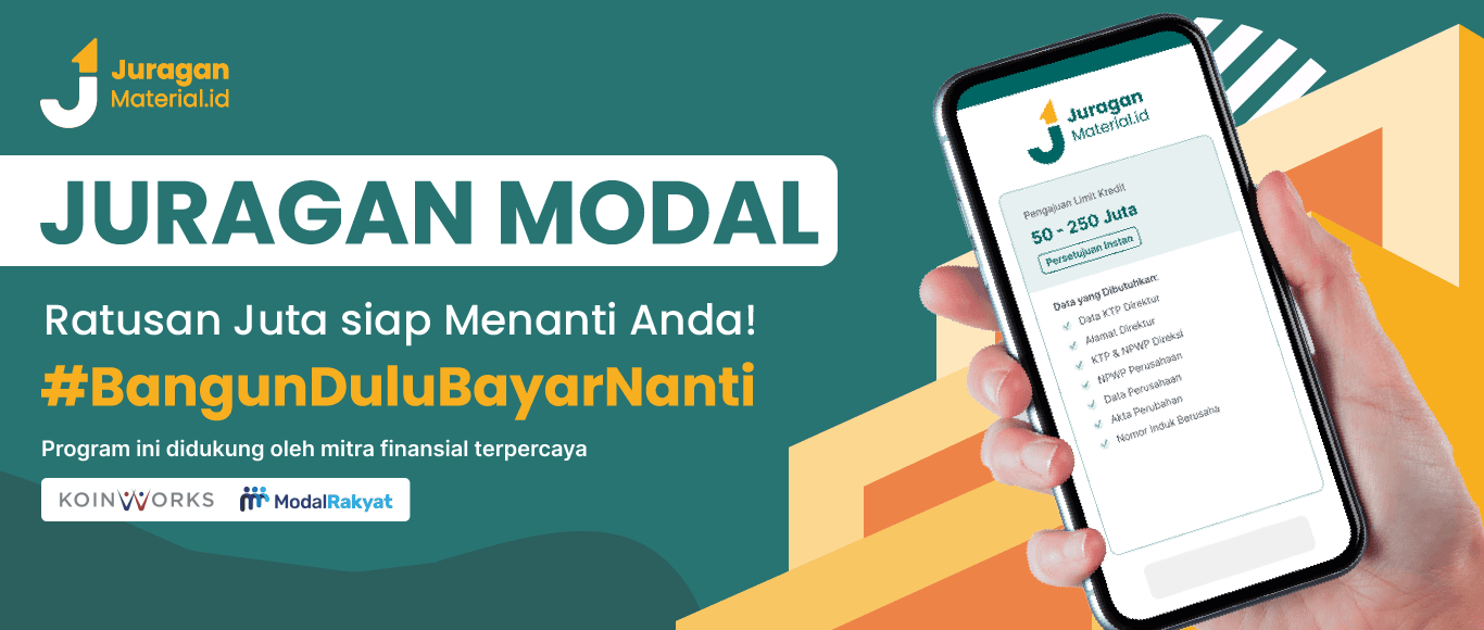 Juragan Modal, Pinjaman untuk Kontraktor Sampai Dengan 90 Hari