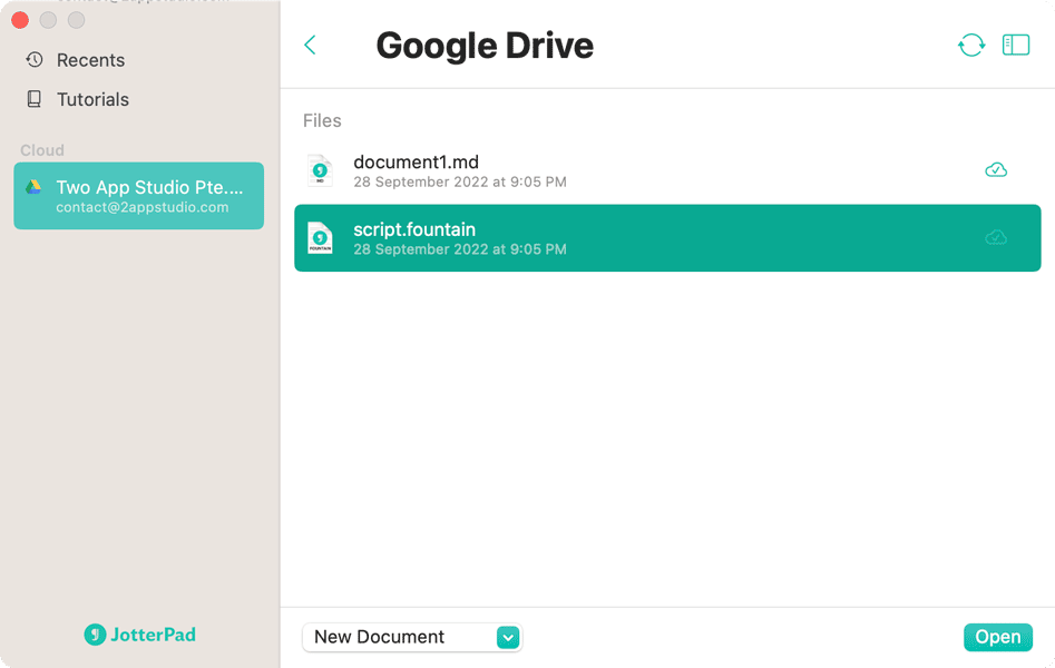 Online Markdown & Fountain WYSIWYG Editor - JotterPad