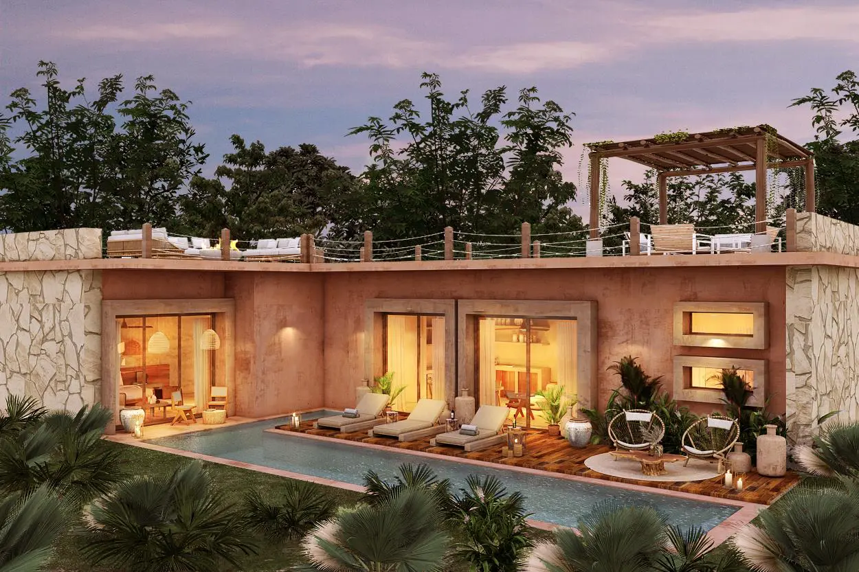 Luxurious 3 BR house with rooftop and pool for sale in Tulum. - Jungle ...