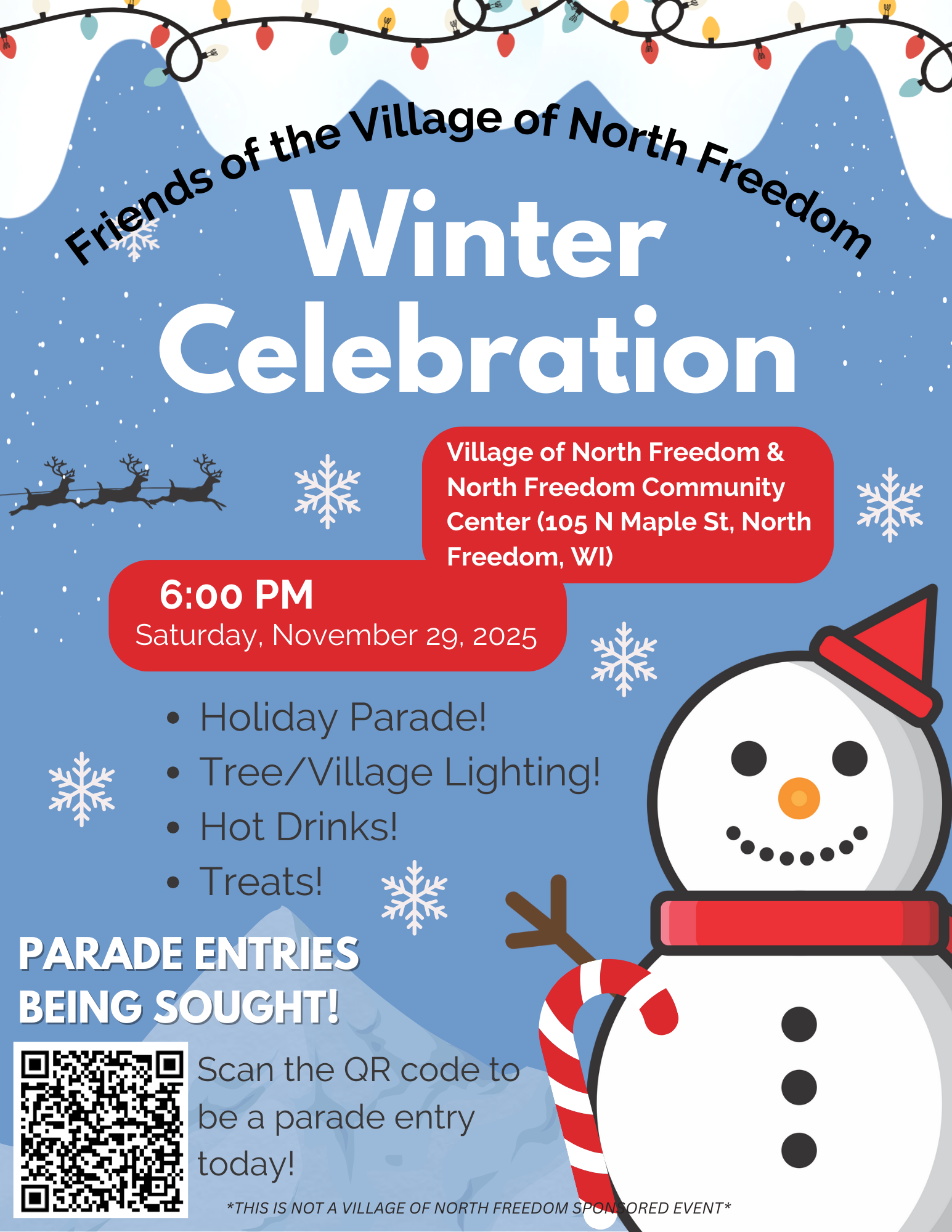 Friends of the Village of North Freedom Winter Celebration | Village of ...