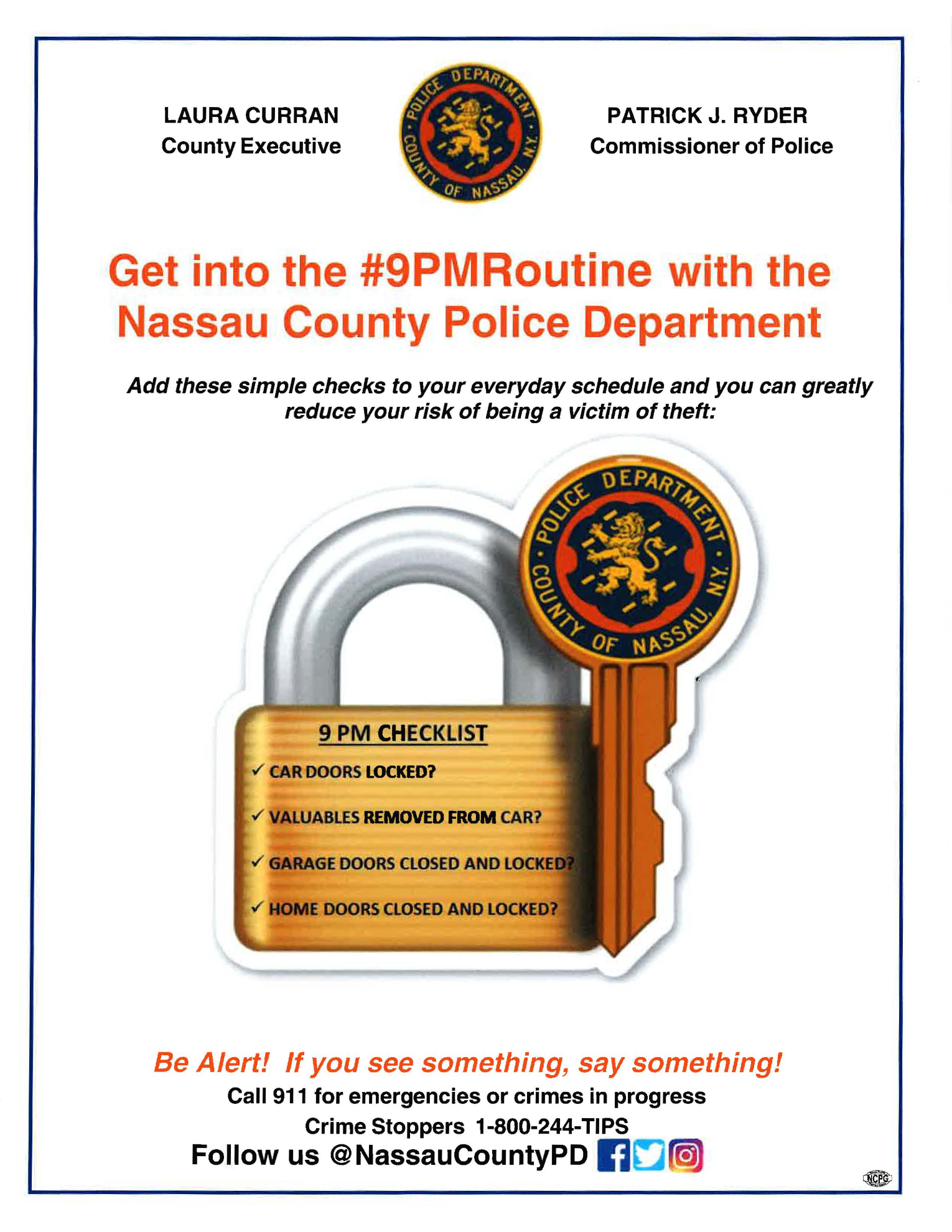 NCPD Checklist | Village of Woodsburgh