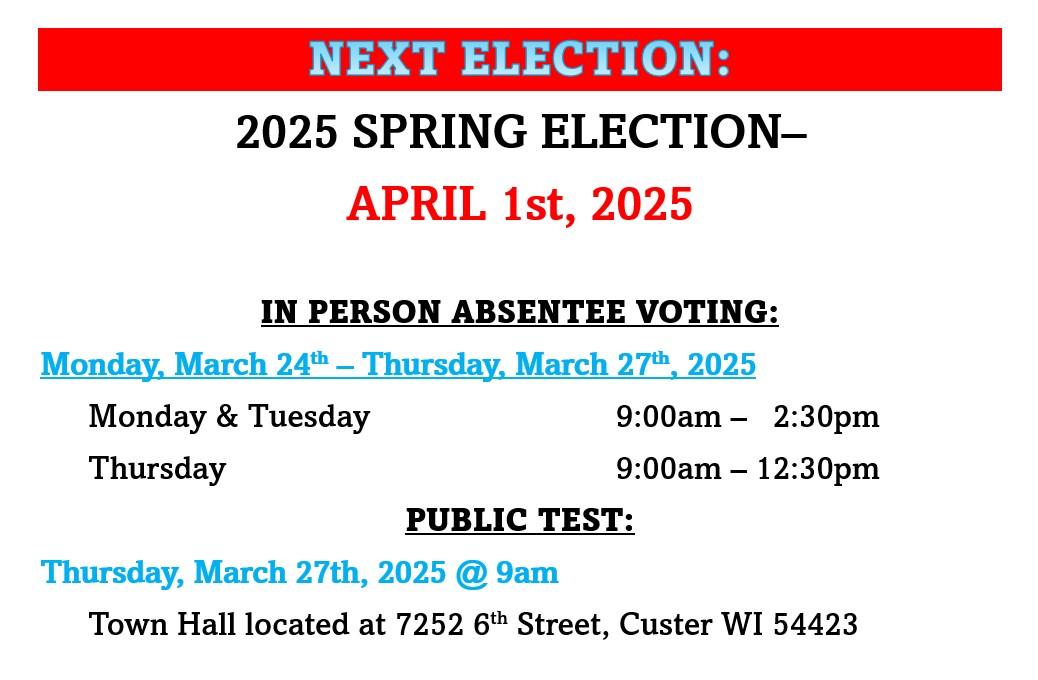 2025 Spring Election | Town of Stockton