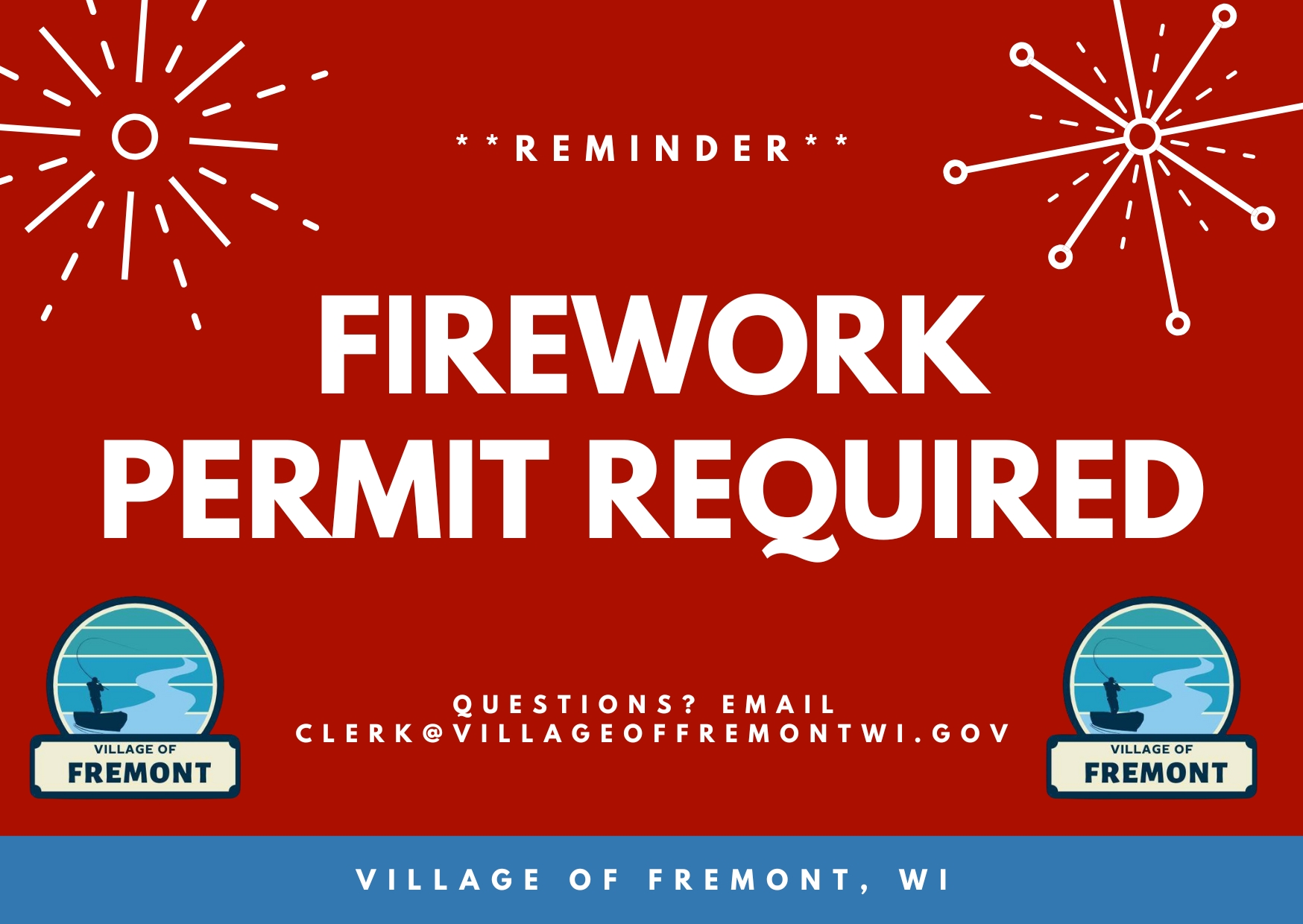 Firework Permit Reminder | Village of Fremont