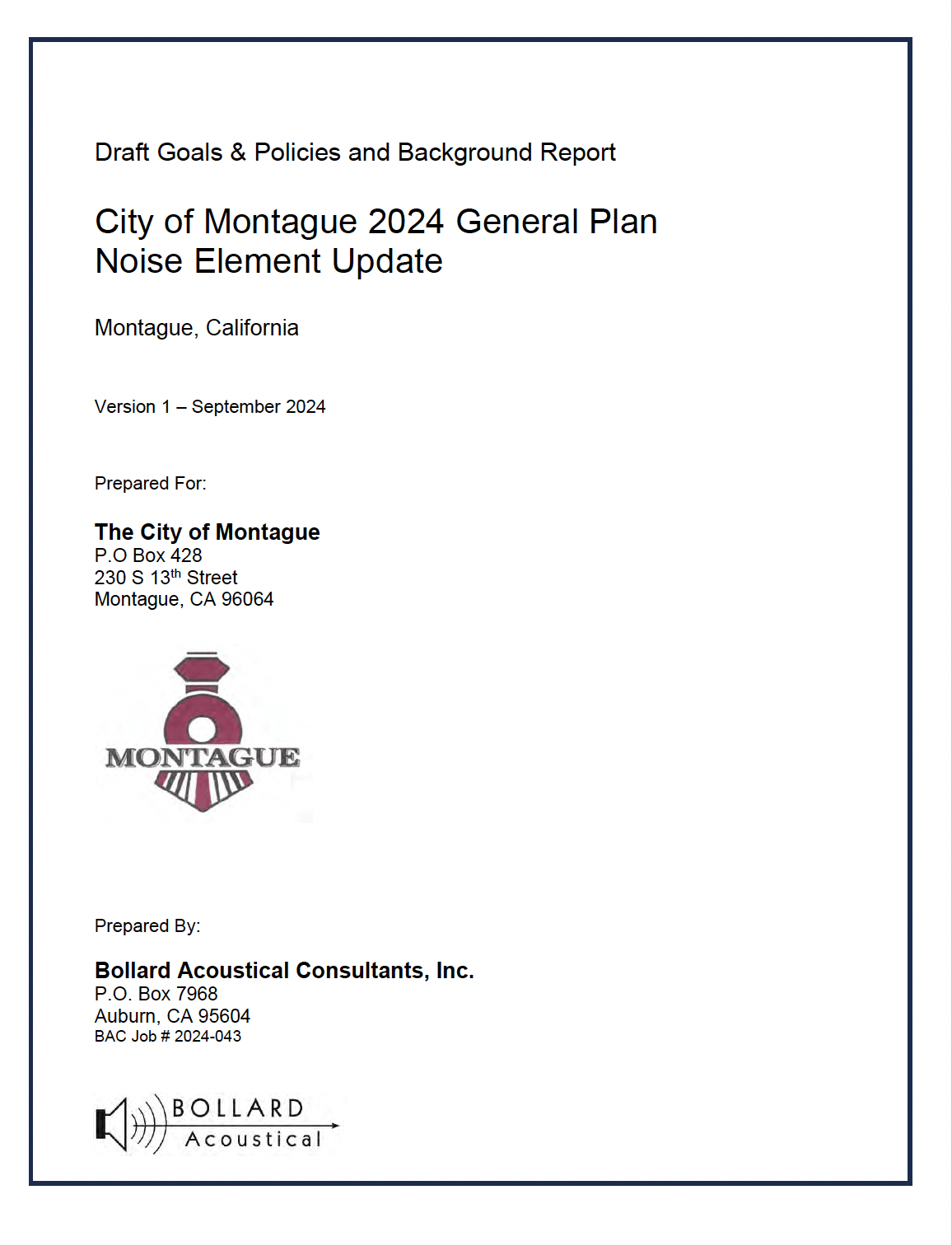 City of Montague General Plan Update | City of Montague