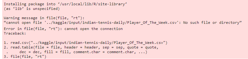 Getting Error while reading a csv file | Kaggle