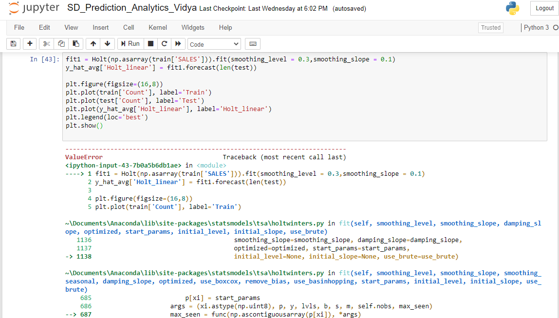 Got the error like "Buffer dtype mismatch, expected 'double' but got ...
