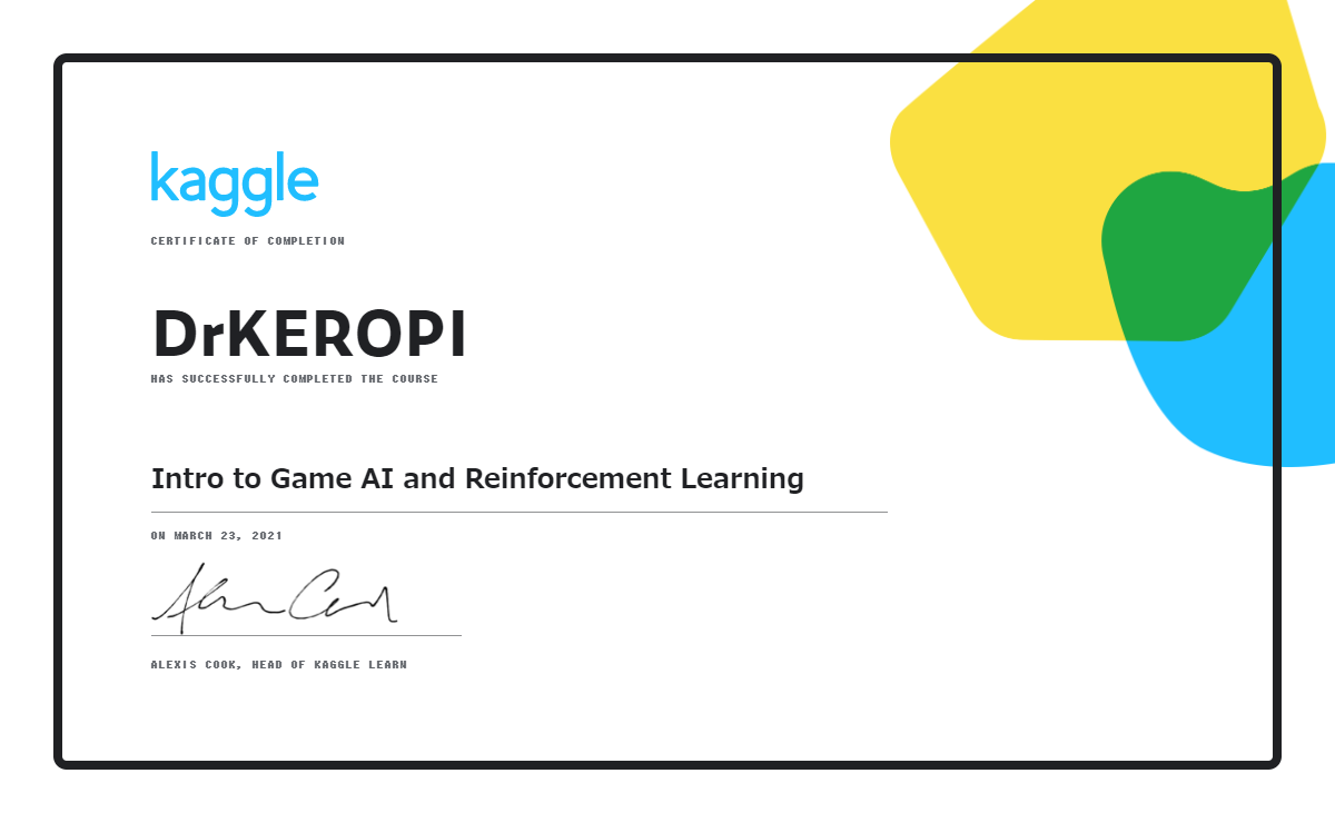 DrKEROPI completed the Intro to Game AI and Reinforcement Learning ... DrKEROPI completed the Intro to Game AI and Reinforcement Learning ...