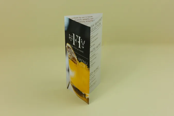 Tri-Fold Menus | Folded Takeaway Menu Printing