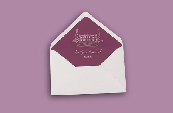 Wedding Envelope Liners | Printed Stationery Inserts