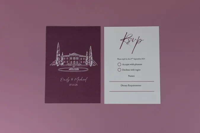 Wedding RSVP Cards | Custom Printed Designs