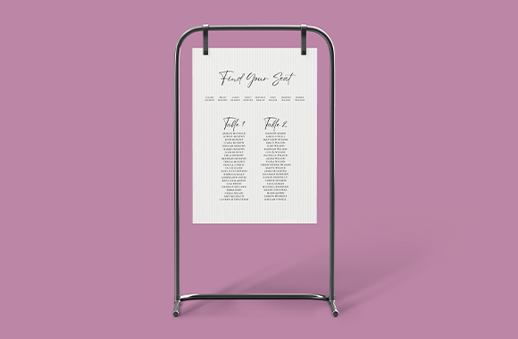 Wedding Table Plans | Printed Seating Charts