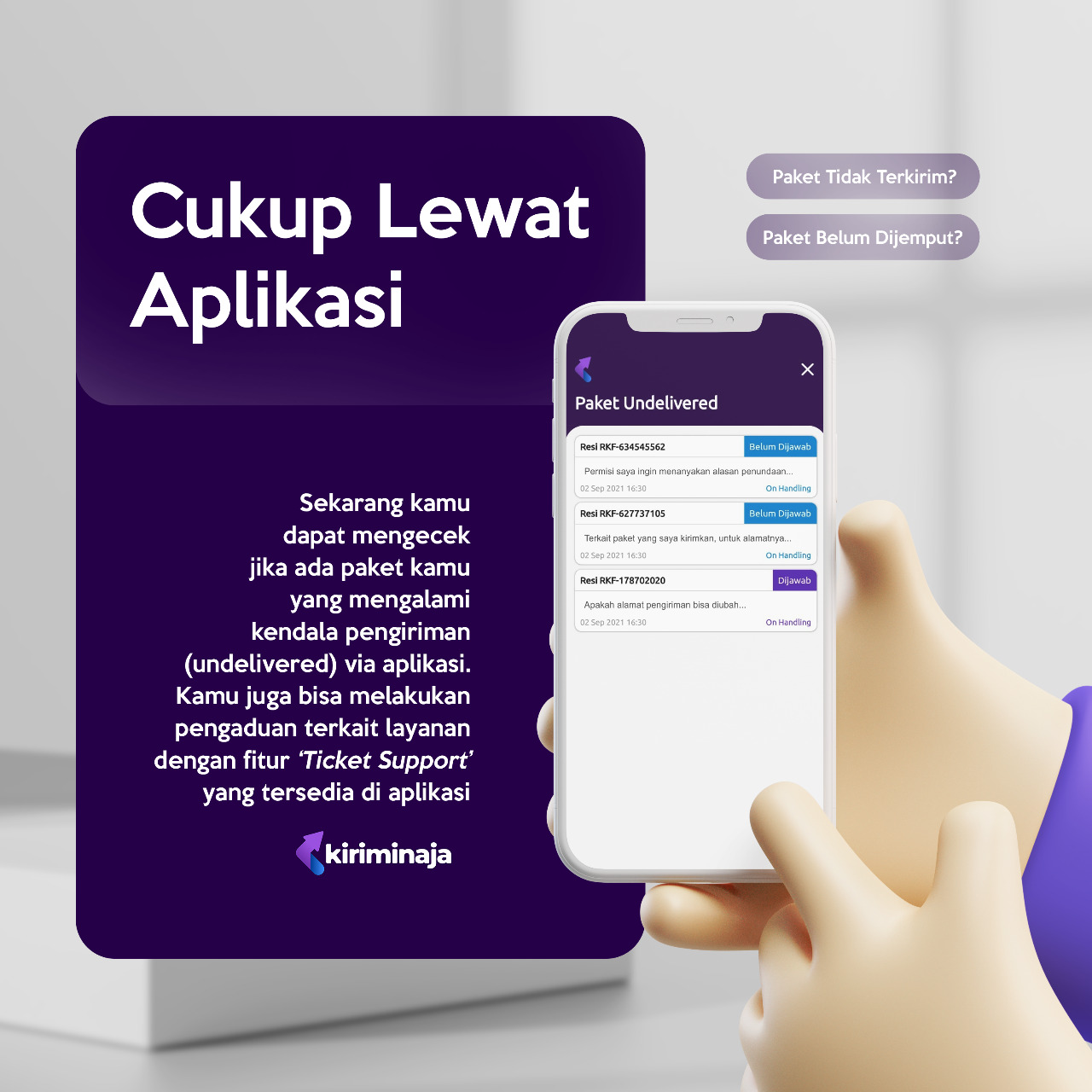 Akses Informasi Pengiriman Paket di Aplikasi KiriminAja
