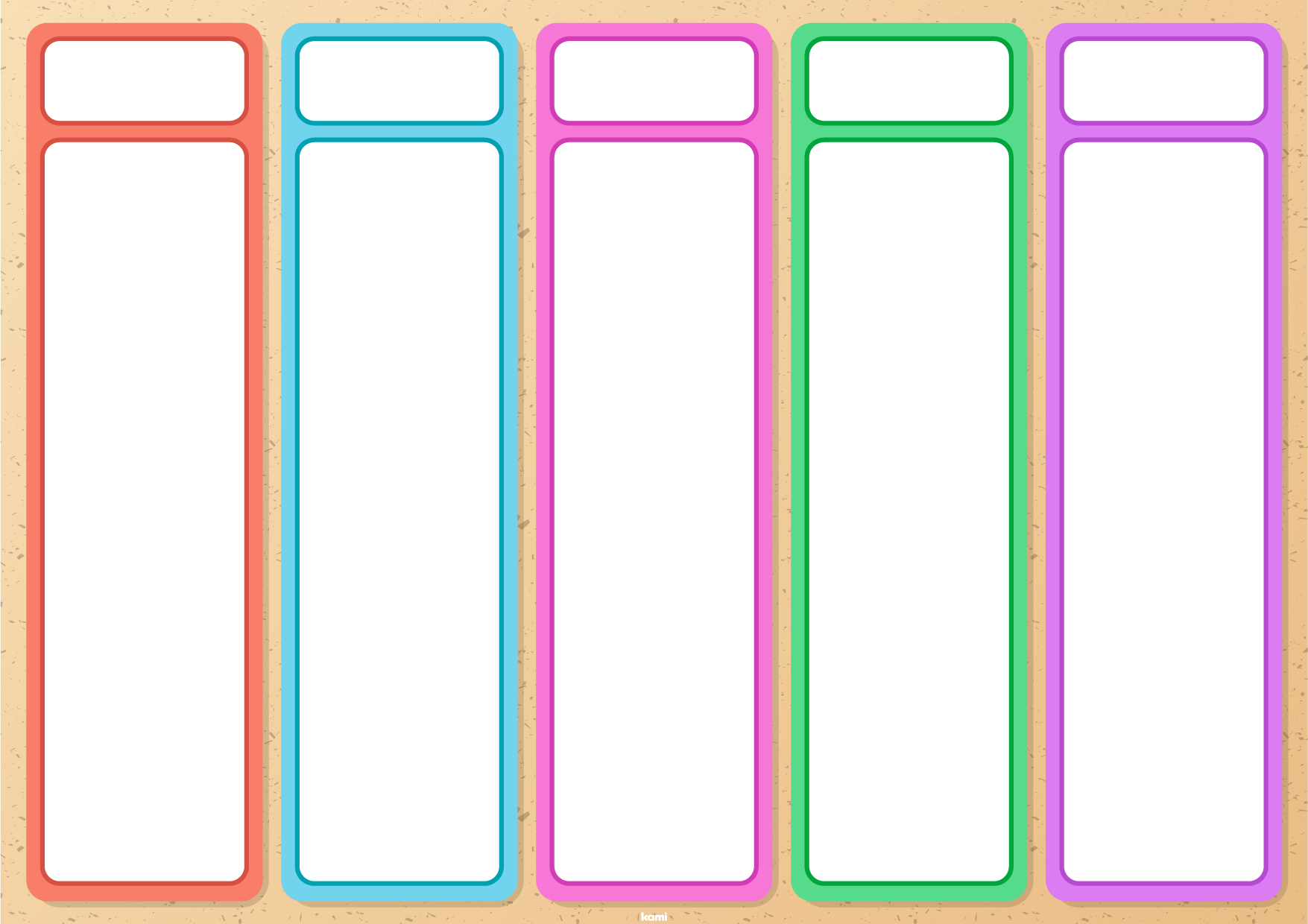 Class Information Template | Colored Blank for Teachers | Perfect for ...